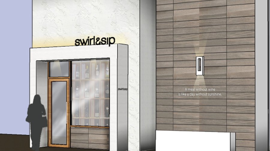 A rendering of the future Swirl & Sip store in the Mosaic District in ...