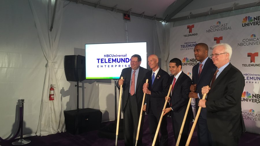 Telemundo breaks ground on headquarters and TV studio in Miami-Dade ...