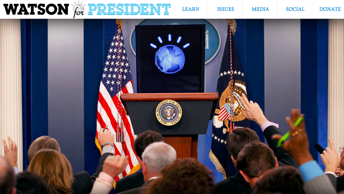 ‘Watson for President’ campaign seeks a leader without vested interests ...