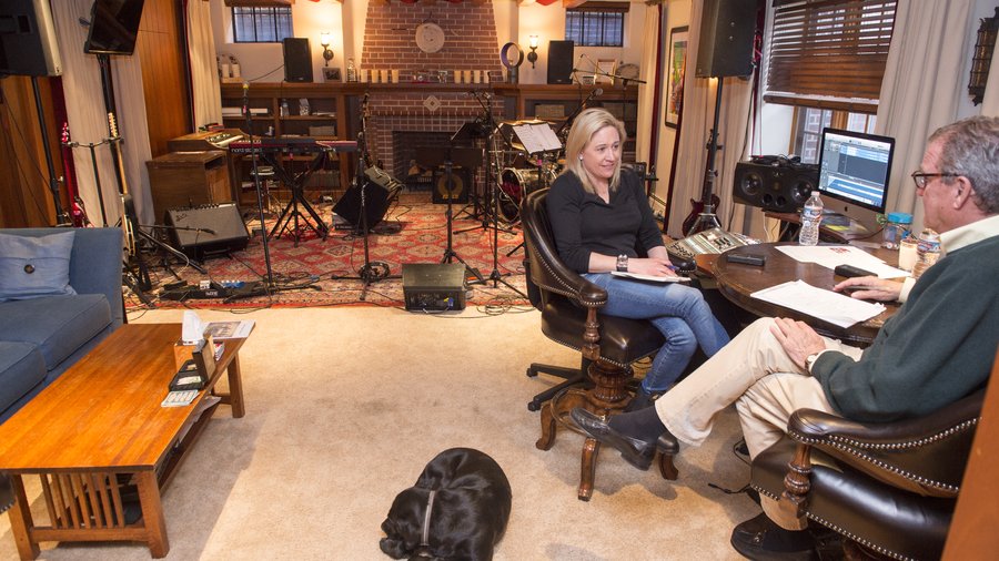 Bill Husted talks with Libby Anschutz