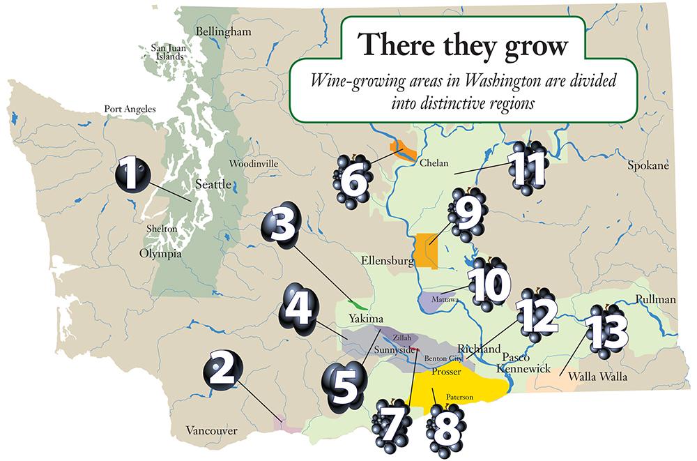 The business of Washington wine: The state's wine-growing regions ...
