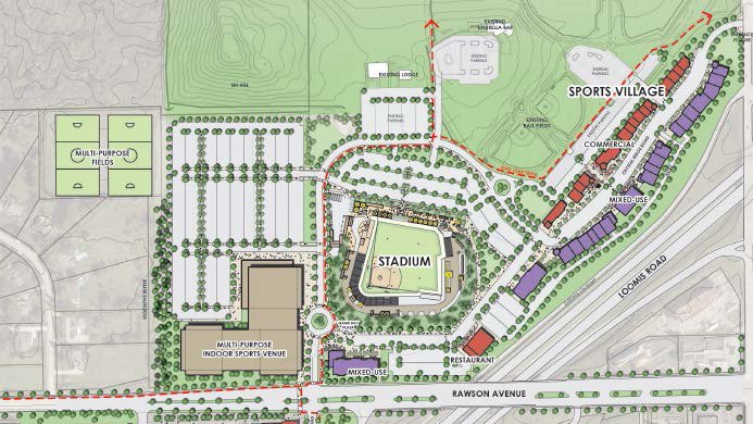 The Rock provides details on planned Franklin stadium, Ballpark Commons ...