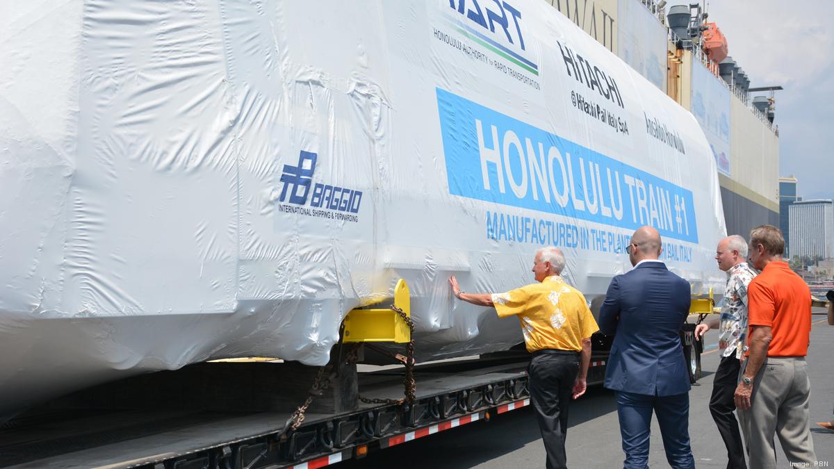 Slideshow: HART's first rail cars arrive in Honolulu - Pacific Business ...