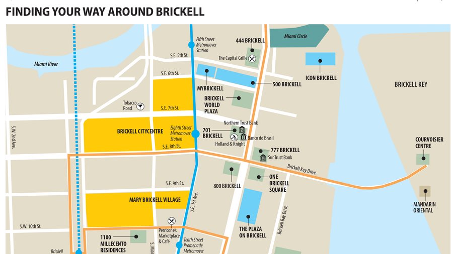 Brickell area map - South Florida Business Journal