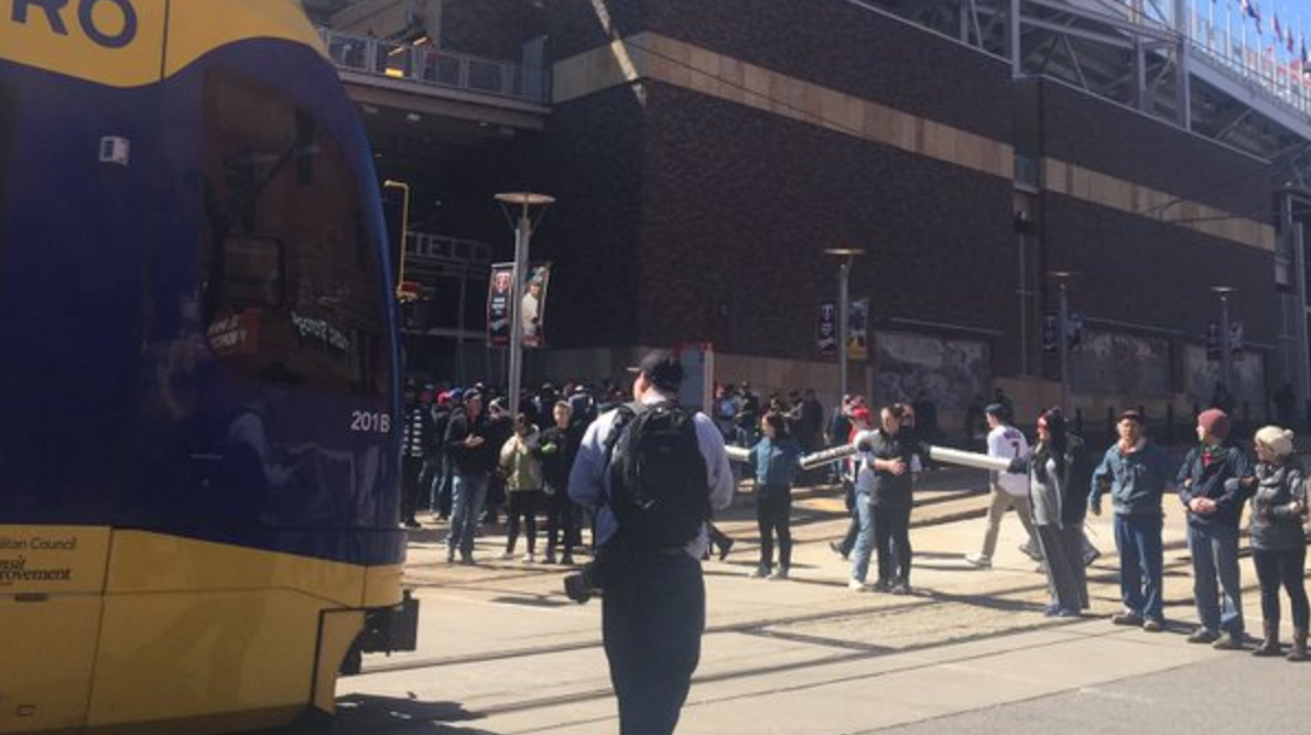 Black Lives Matter protesters block light rail before Twins home opener ...