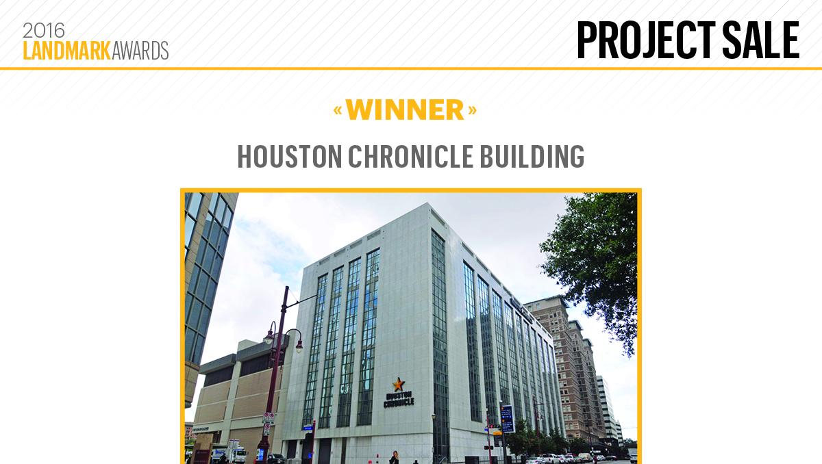 Houston Chronicle Building wins HBJ 2016 Landmark Award — Project Sale ...