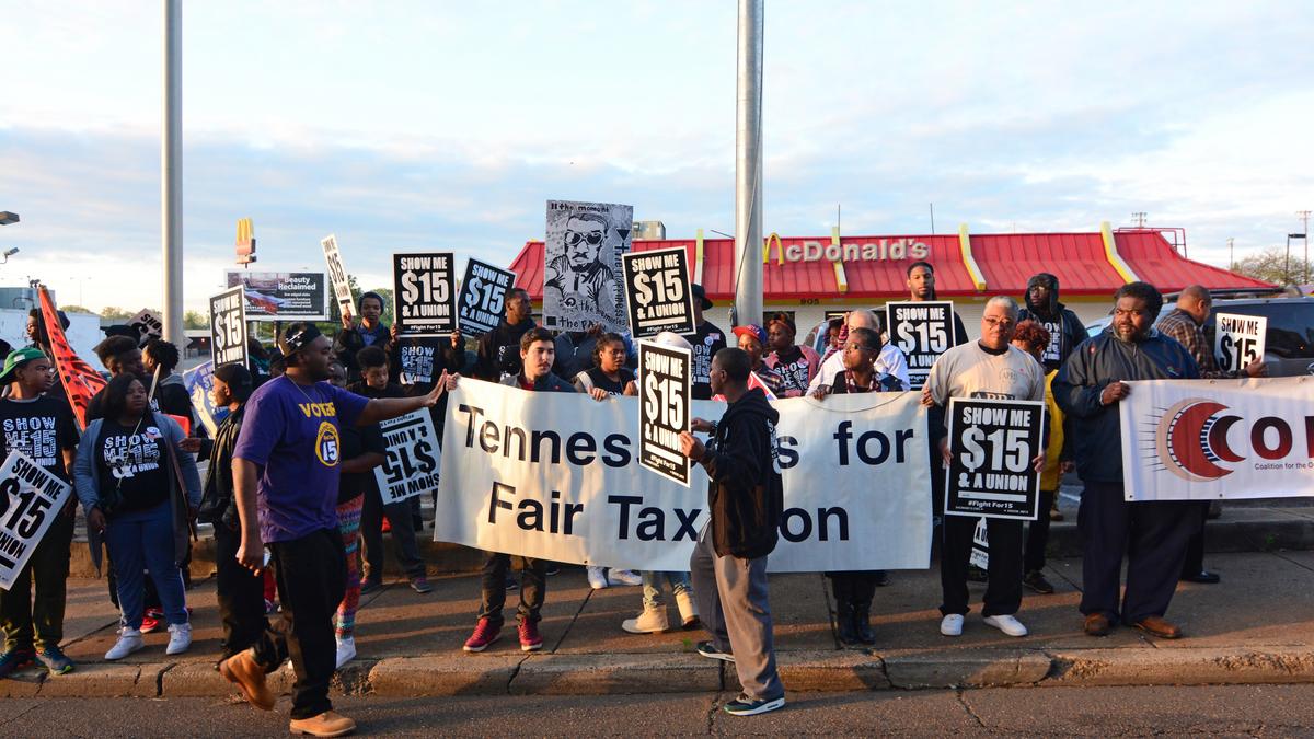 Memphis protesters again demand higher wages in Fight for $15 ...