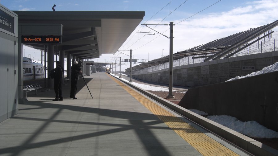 RTD train DIA airport station