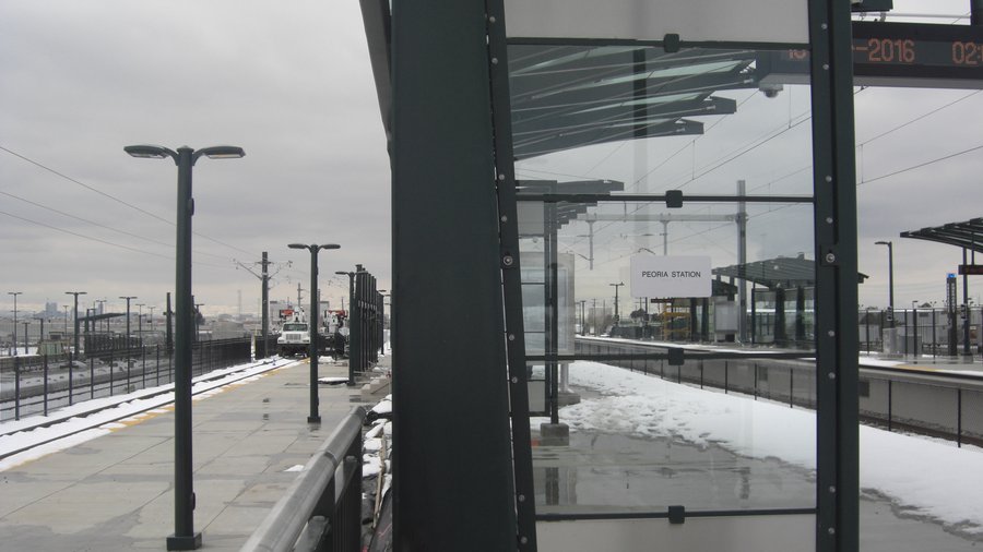 RTD train DIA airport station