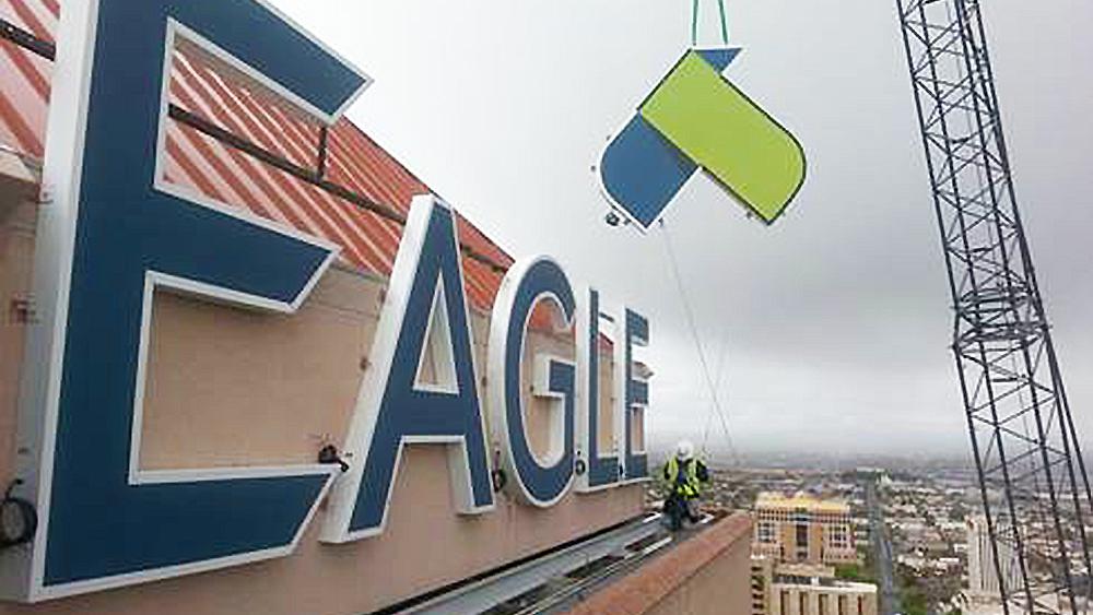 U.S. Eagle Federal Credit Union debuts new sign on Downtown's ...