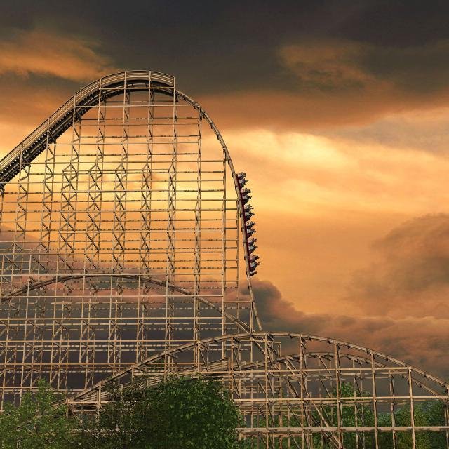 Six Flags Goliath Roller Coaster
