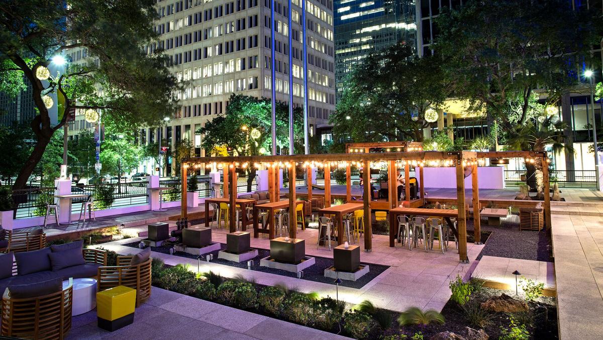 The Whitehall hotel in downtown Houston adds Part & Parcel outdoor bar ...