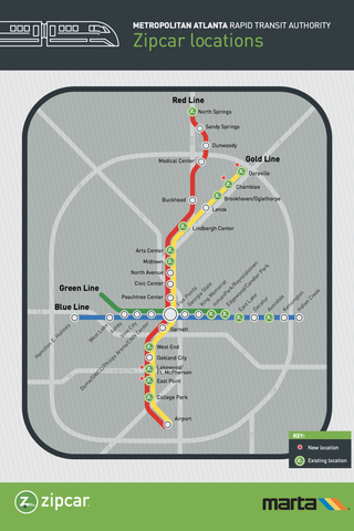 MARTA adds Zipcar to four stations - Atlanta Business Chronicle